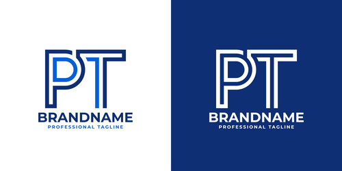 Letters ti line monogram logo suitable Royalty Free Vector