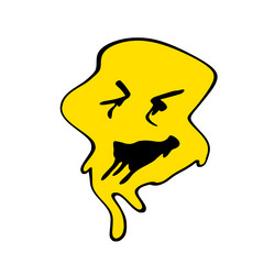 Acid smiley face psychedelic symbol of rave Vector Image