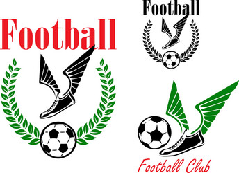 Football boot logo designs concept iconic soccer Vector Image