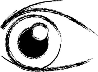 Human eye optical eyeball symbol Royalty Free Vector Image