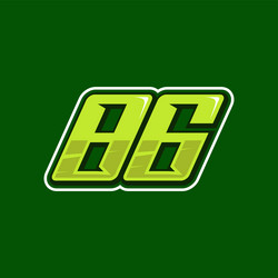 Racing number template 49 Royalty Free Vector Image