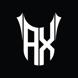 Xa logo monogram shield inside circle shape Vector Image