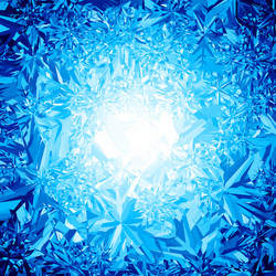 Triangular winter blue ice frost background Vector Image