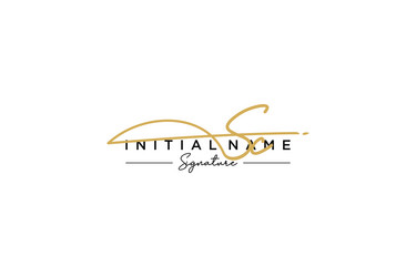 Initial sc signature logo template hand drawn Vector Image
