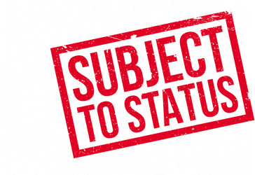 Subject to status rubber stamp Royalty Free Vector Image