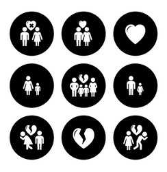 Family relationships concept icons Royalty Free Vector Image