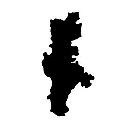 Beed district map in black color a dist Royalty Free Vector
