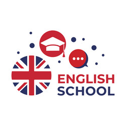 Logo of the english language school Royalty Free Vector