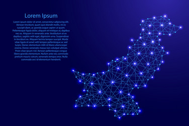Pakistan map from futuristic concentric blue Vector Image