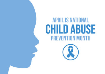 National child abuse prevention month poster Vector Image