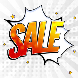 Sale pop art splash background explosion Vector Image