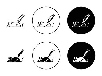 Animal testing icon set laboratory medical Vector Image