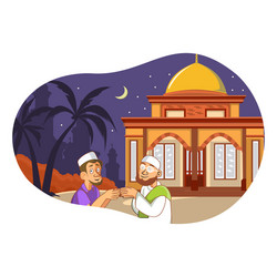 Islamic happy eid mubarak Royalty Free Vector Image