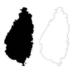 Map saint lucia isolated Royalty Free Vector Image