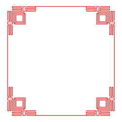 Chinese pattern frame border art china Royalty Free Vector