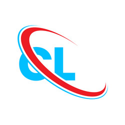 Cl logo c l design white letter clc Royalty Free Vector