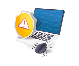 Looking for malware virus hacker attacks Vector Image