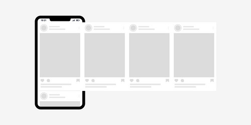 Instagram carousel or slide pages interface Vector Image