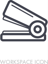 Stapler outline icon workspace sign Royalty Free Vector