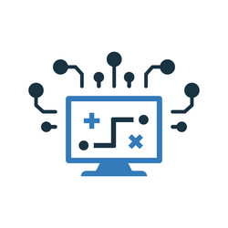 Cyber digitization strategy icon Royalty Free Vector Image