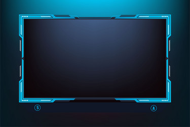 Streaming overlay frame and screen interface Vector Image