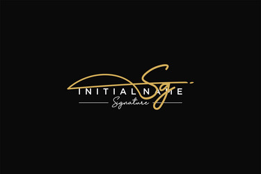 Initial sg signature logo template hand drawn Vector Image