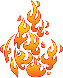 Retro flames Royalty Free Vector Image - VectorStock