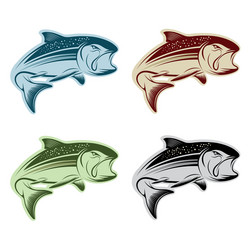 Salmon Jumping Coho Vector Images (65)