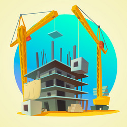 Construction retro cartoon construction retro Vector Image