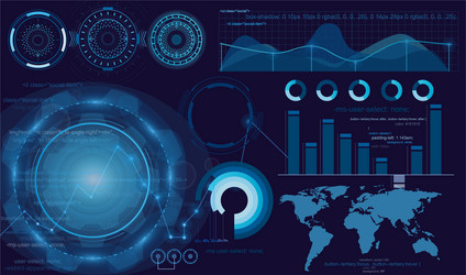 Monitoring dashboard template Royalty Free Vector Image
