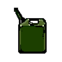 Gasoline fuel can game pixel art Royalty Free Vector Image