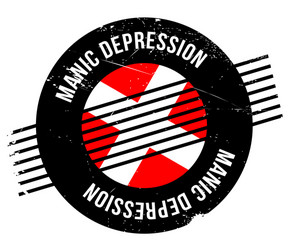 Manic depression rubber stamp Royalty Free Vector Image