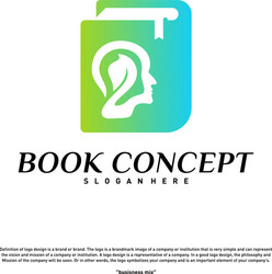Science book logo concept nature people learning Vector Image