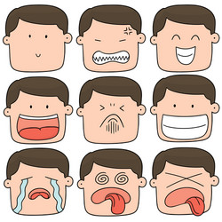 Set of cartoon face Royalty Free Vector Image - VectorStock