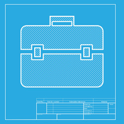 Briefcase sign white section of icon Royalty Free Vector
