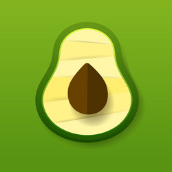 Paper cut green avocado shapes Royalty Free Vector Image
