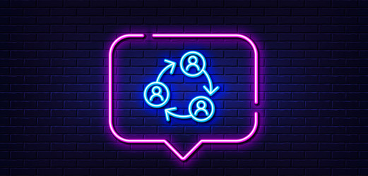 Teamwork workflow line icon business partnership Vector Image