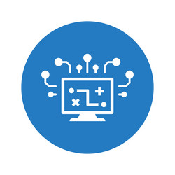 Cyber digitization strategy icon Royalty Free Vector Image