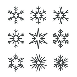Simple black freehand icon of a snowflake Vector Image