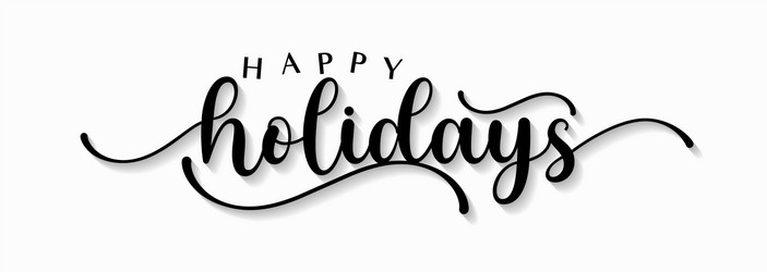 Happy holidays handwriting lettering calligraphy Vector Image