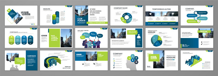 Business presentation slides templates Royalty Free Vector