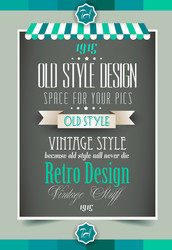 Vintage retro page or cover template Royalty Free Vector