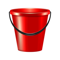 Realistic bucket Royalty Free Vector Image - VectorStock