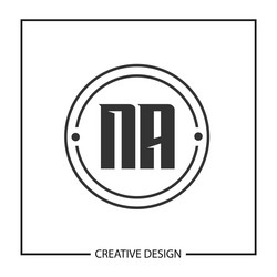 Initial letter na logo template design Royalty Free Vector