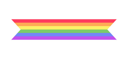 Abstract rainbow ribbon or banner lgbt pride flag Vector Image