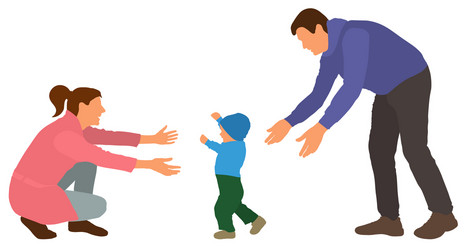 First steps 2 Royalty Free Vector Image - VectorStock