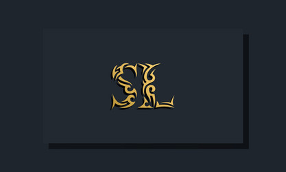 Initial letters sl monogram logo design bundle Vector Image