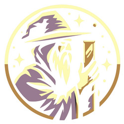 Wizard emblem Royalty Free Vector Image - VectorStock