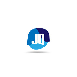 Initial letter jq logo template design Royalty Free Vector