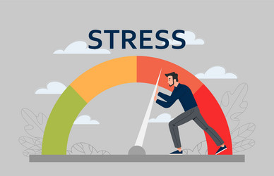 Relieve stress levels are reduced through Vector Image